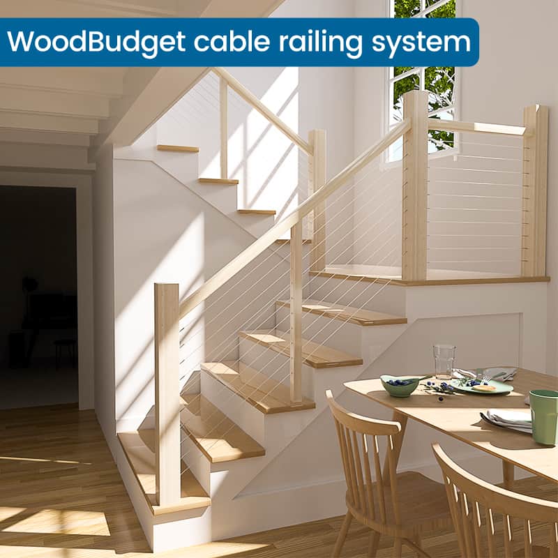 WoodBudget natural deck cable railing system – Muzata