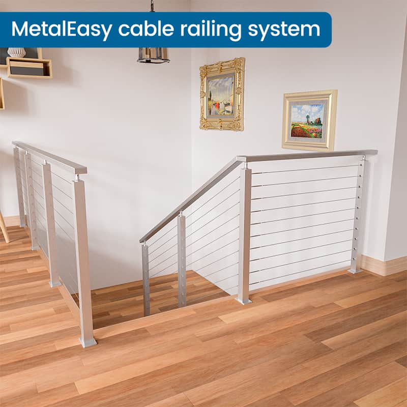 MetalEasy brushed-top mount cable railing system – Muzata