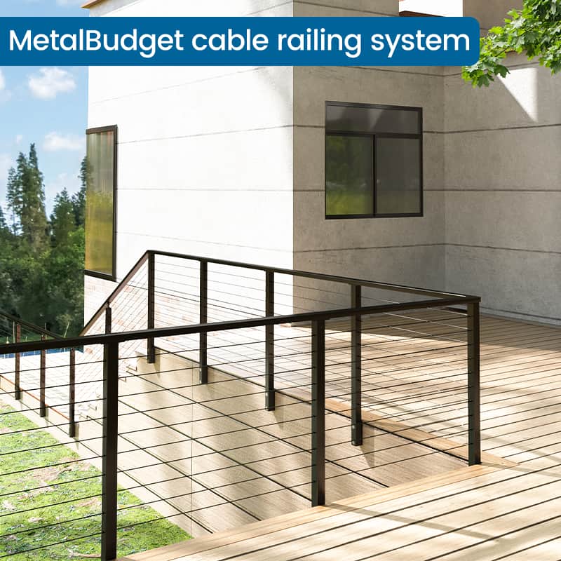 MetalBudget black-side mount cable railing system – Muzata