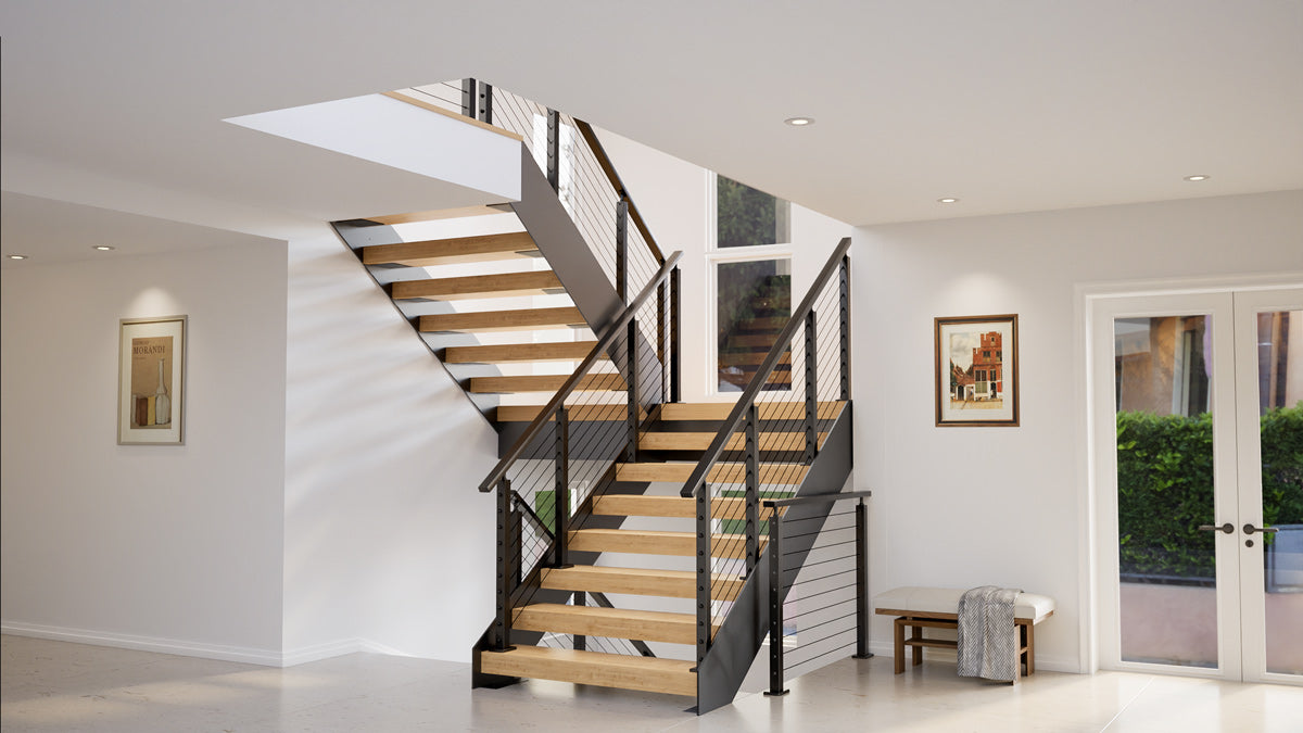 Floating Stairs: Minimalist Design for Sustainable Living – Muzata