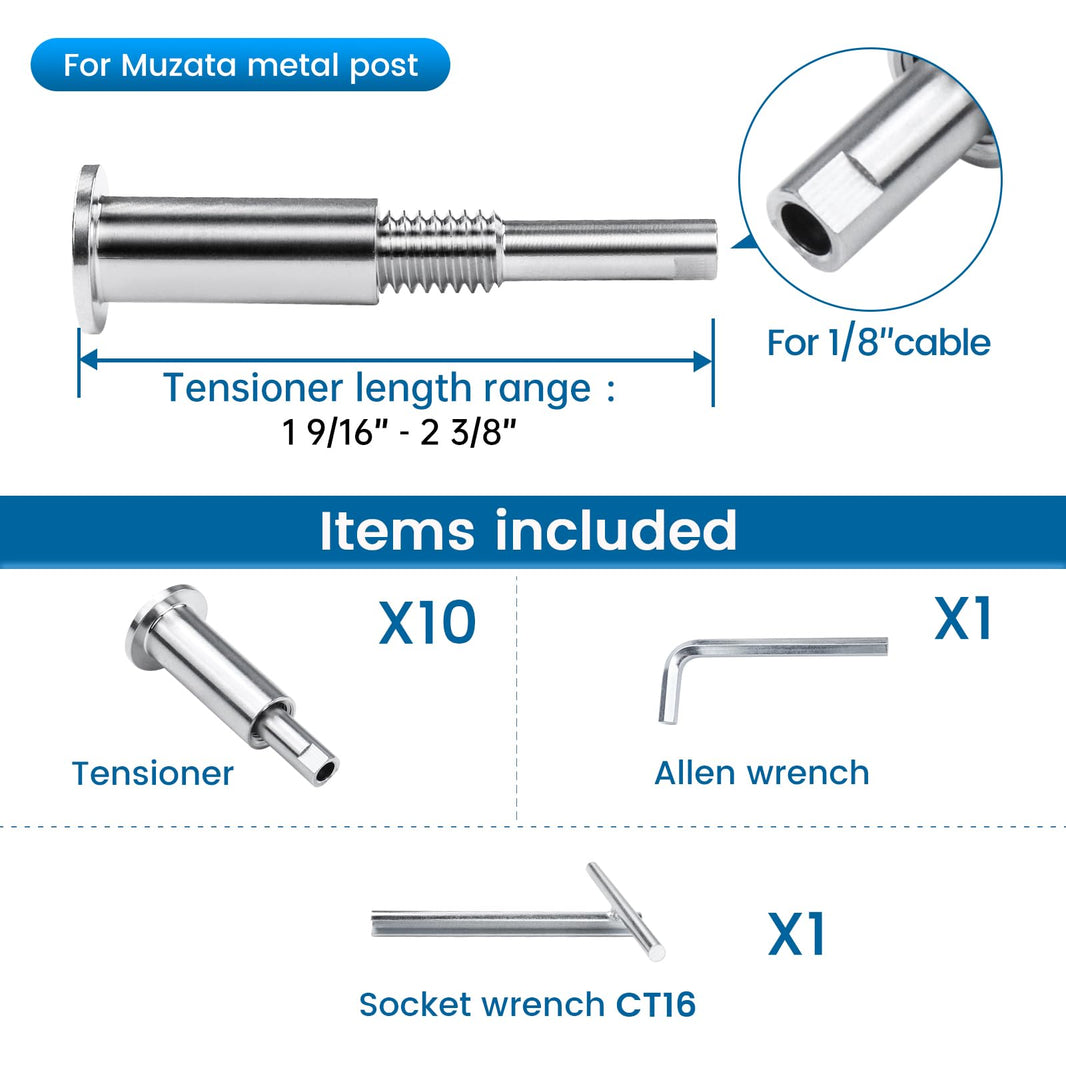 Buy Cable Railing Kits for Wood Posts | Muzata Railing