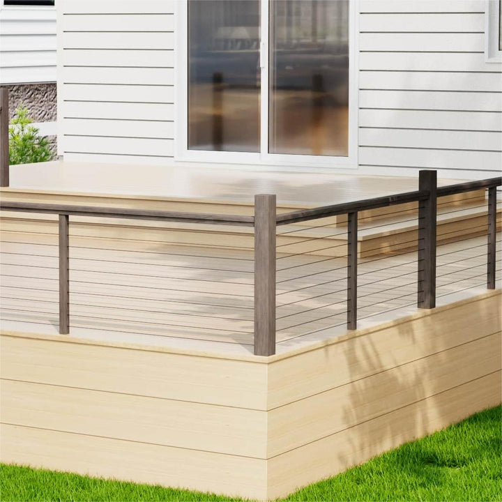 WoodBudget black cable deck railing system – Muzata