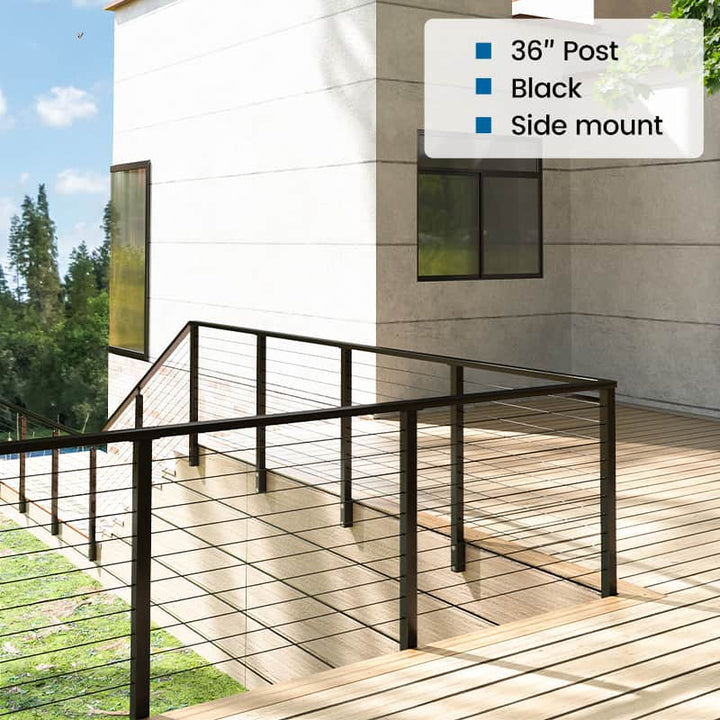 MetalBudget black-side mount cable railing system – Muzata