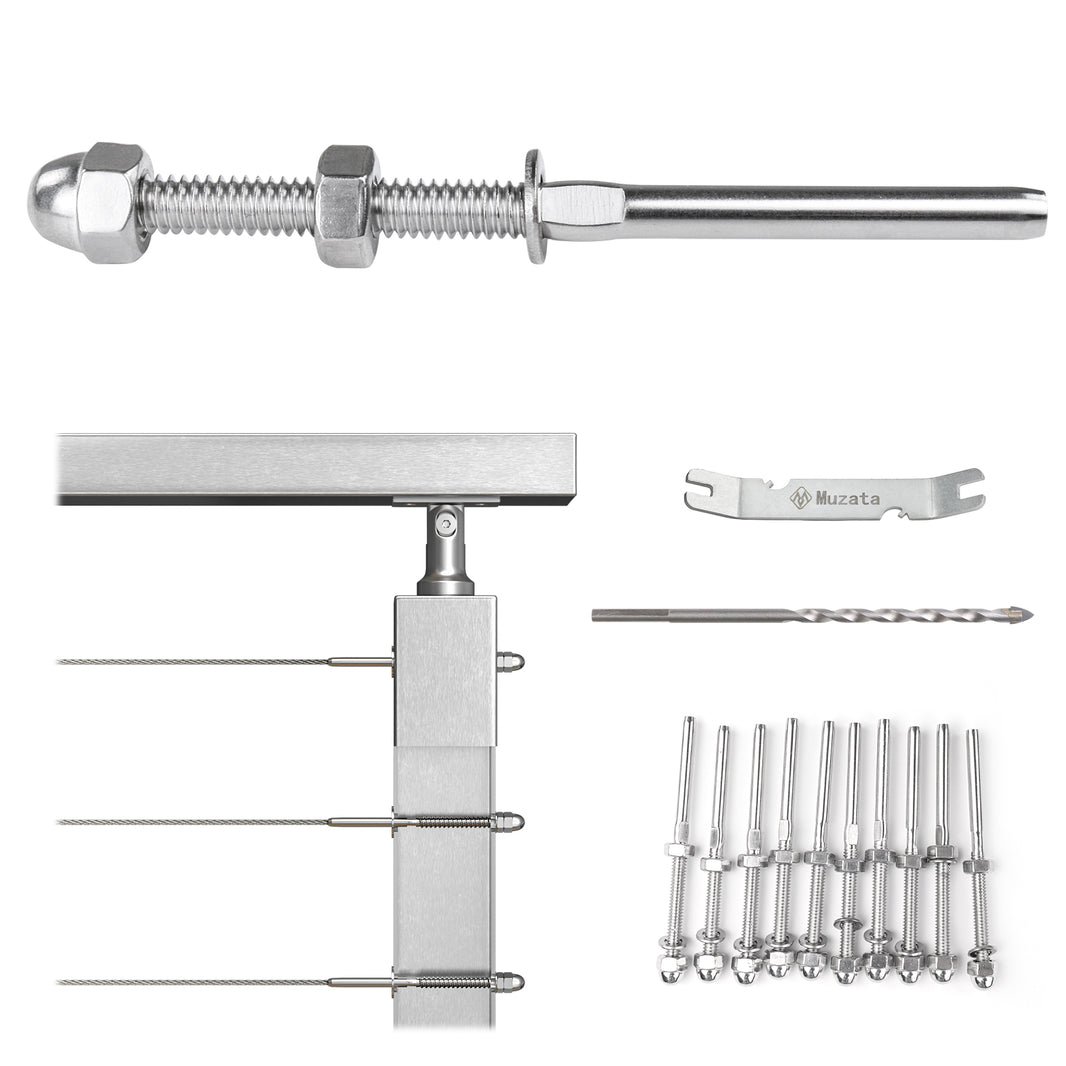 Shop Stair Railing Kits & Cable railing Hardware Fittings – Muzata
