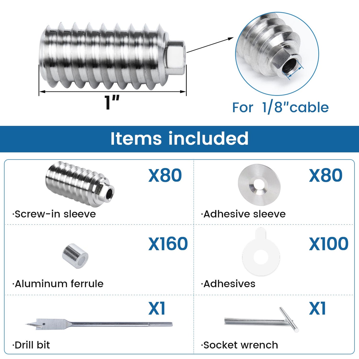 Shop Stair Railing Kits & Cable railing Hardware Fittings – Muzata