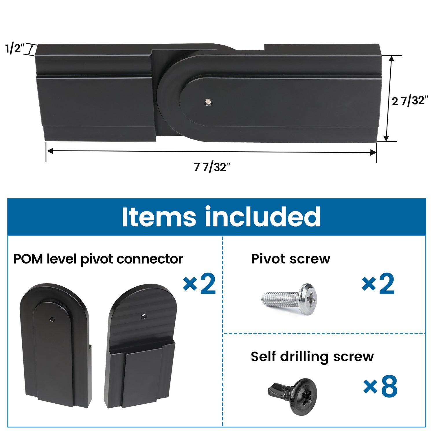 Muzata Level Pivot Connector High Strength Handrail Fittings