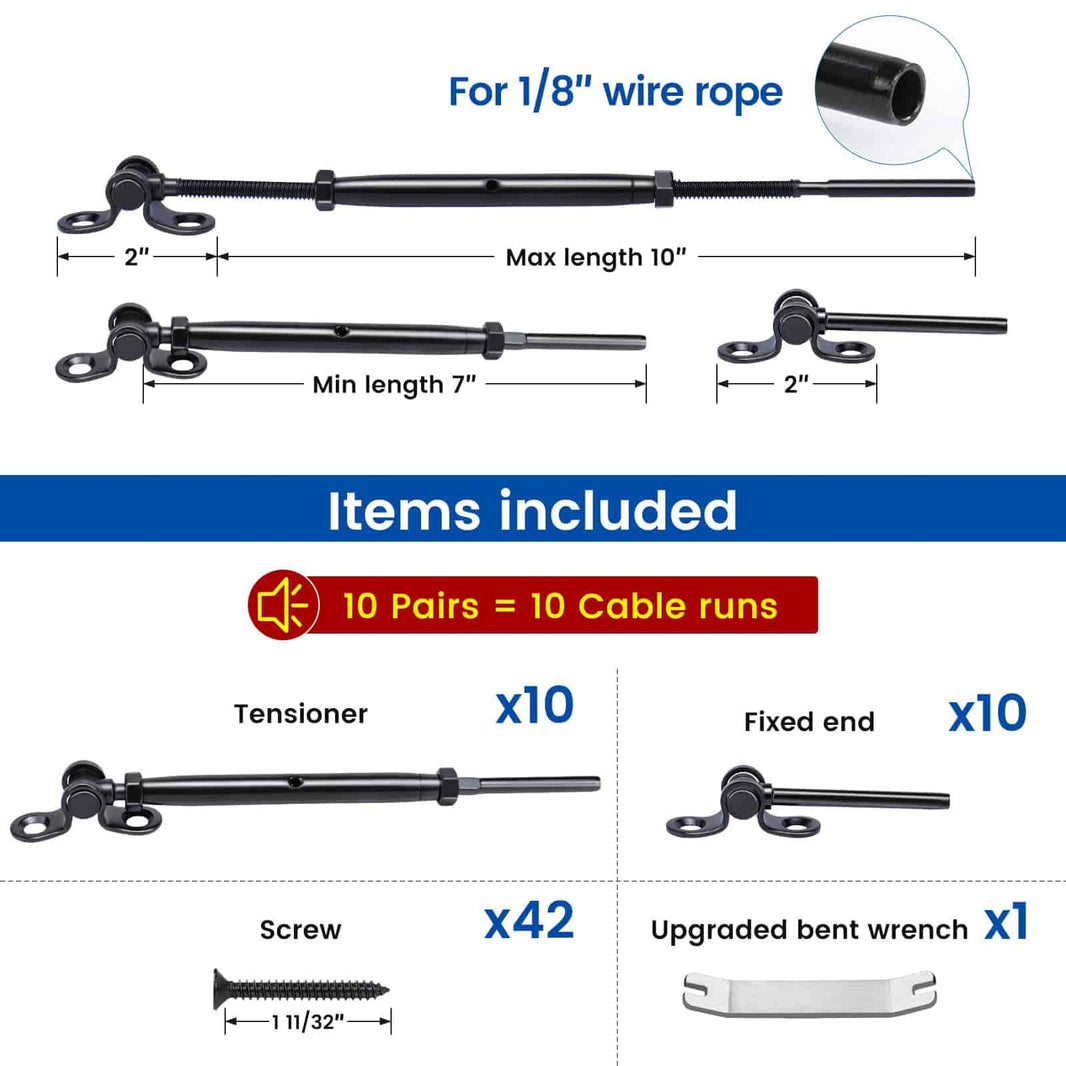 Shop Cable Railing Hardware Fittings | Muzata Railing