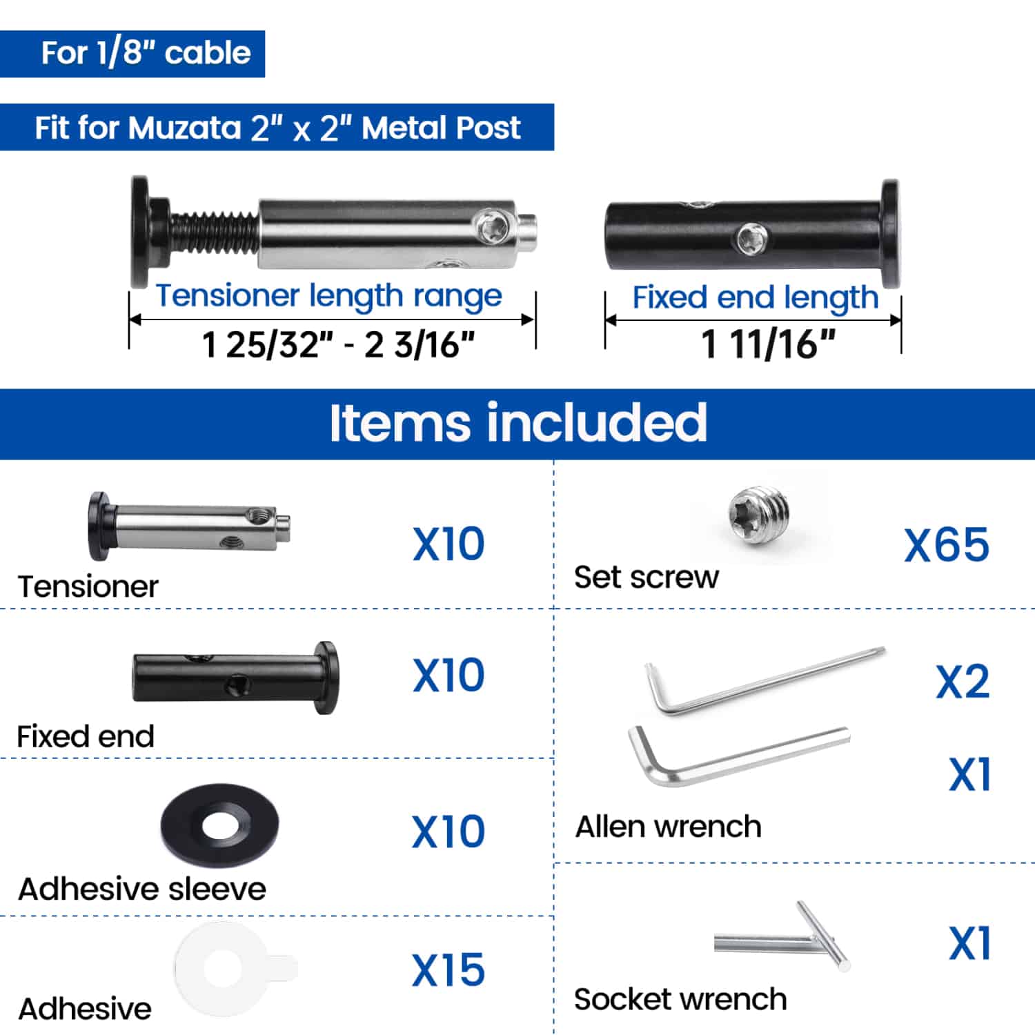 Shop Stair Railing Kits & Cable railing Hardware Fittings – Muzata