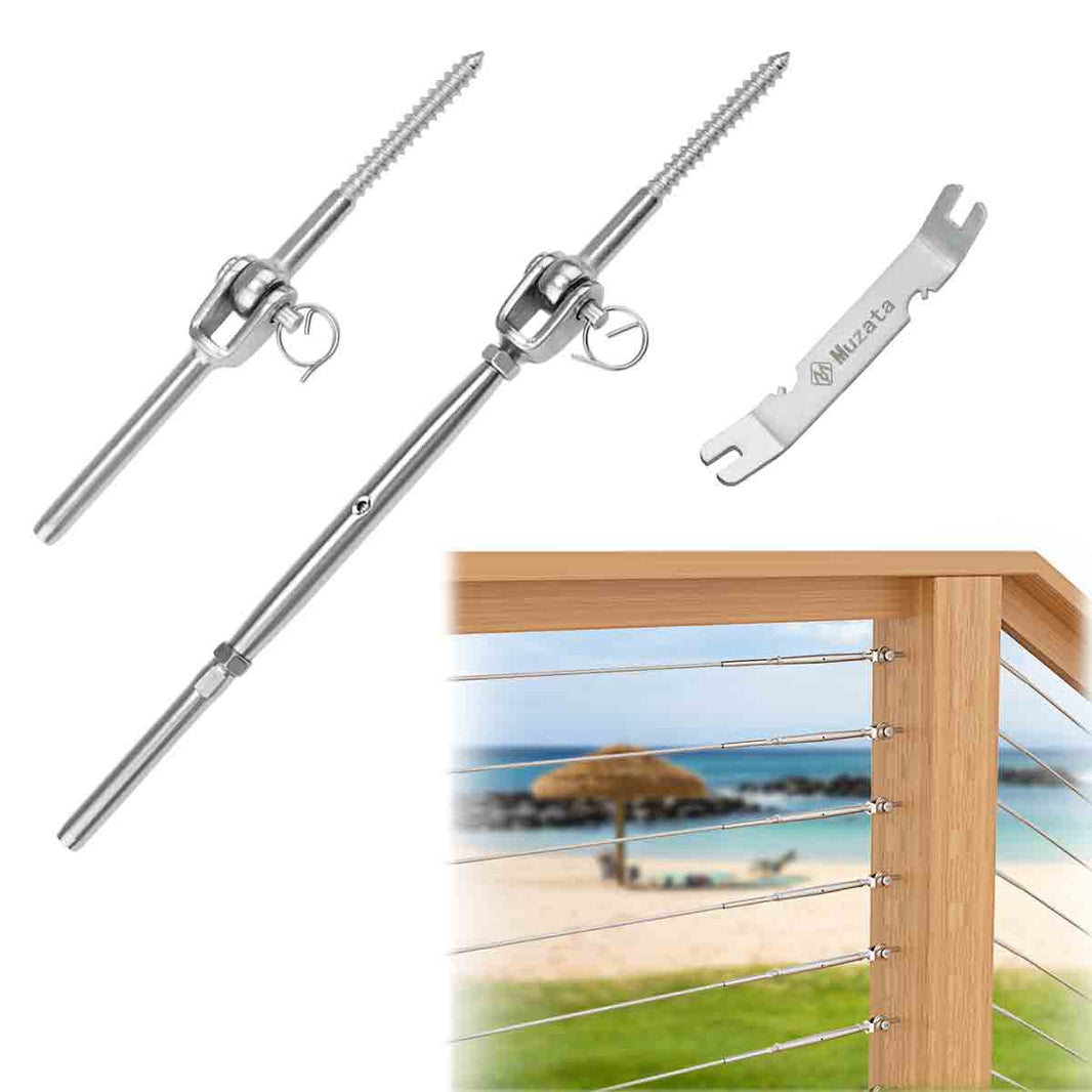 Shop Stair Railing Kits & Cable Hardware Fittings | Muzata Railing