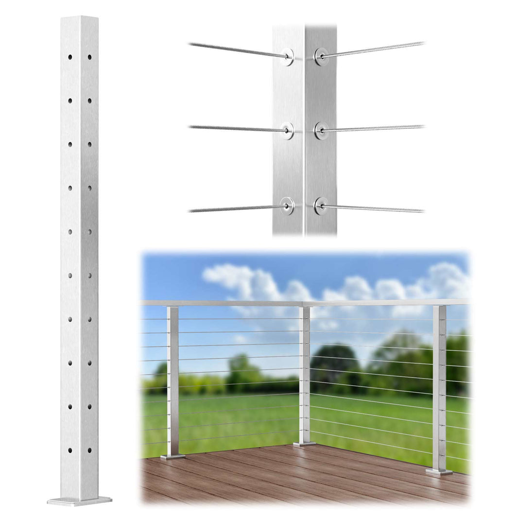 Shop Metal Posts For Cable Railings | Muzata Railing – Page 2