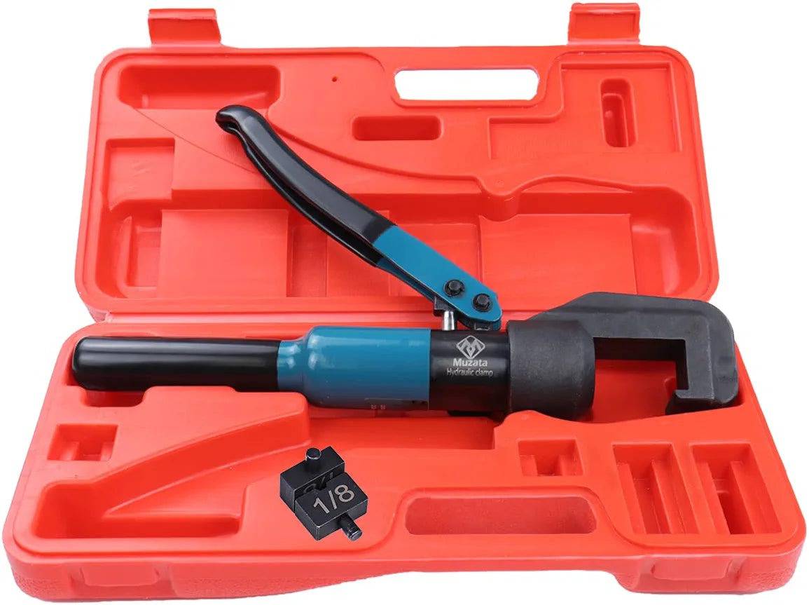 Muzata 45KN Hydraulic Hand Crimper Tool with 1/8" Dies