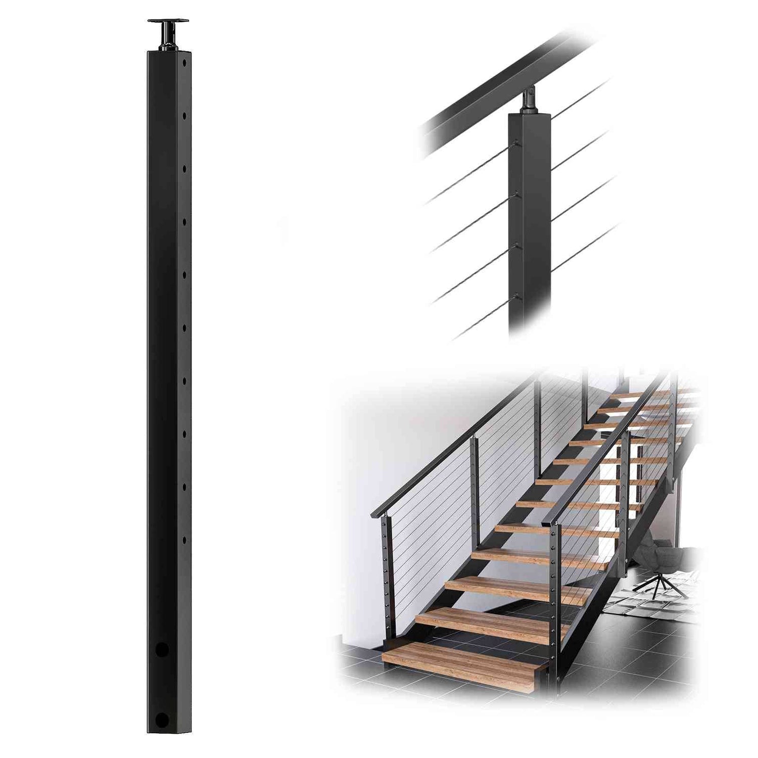 MetalBudget black-side mount cable railing system – Muzata