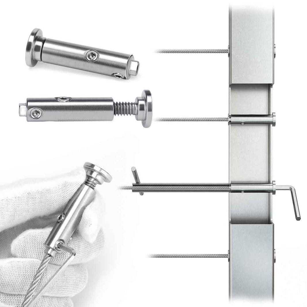 Muzata 1/8" Invisible Swageless Cable Railing Tensioner